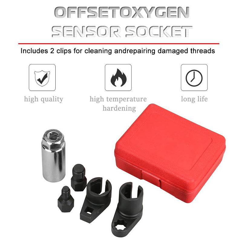 🔧Automotive O2 Sensor Offset Socket & Thread Chaser 5 PCS Set – britneed